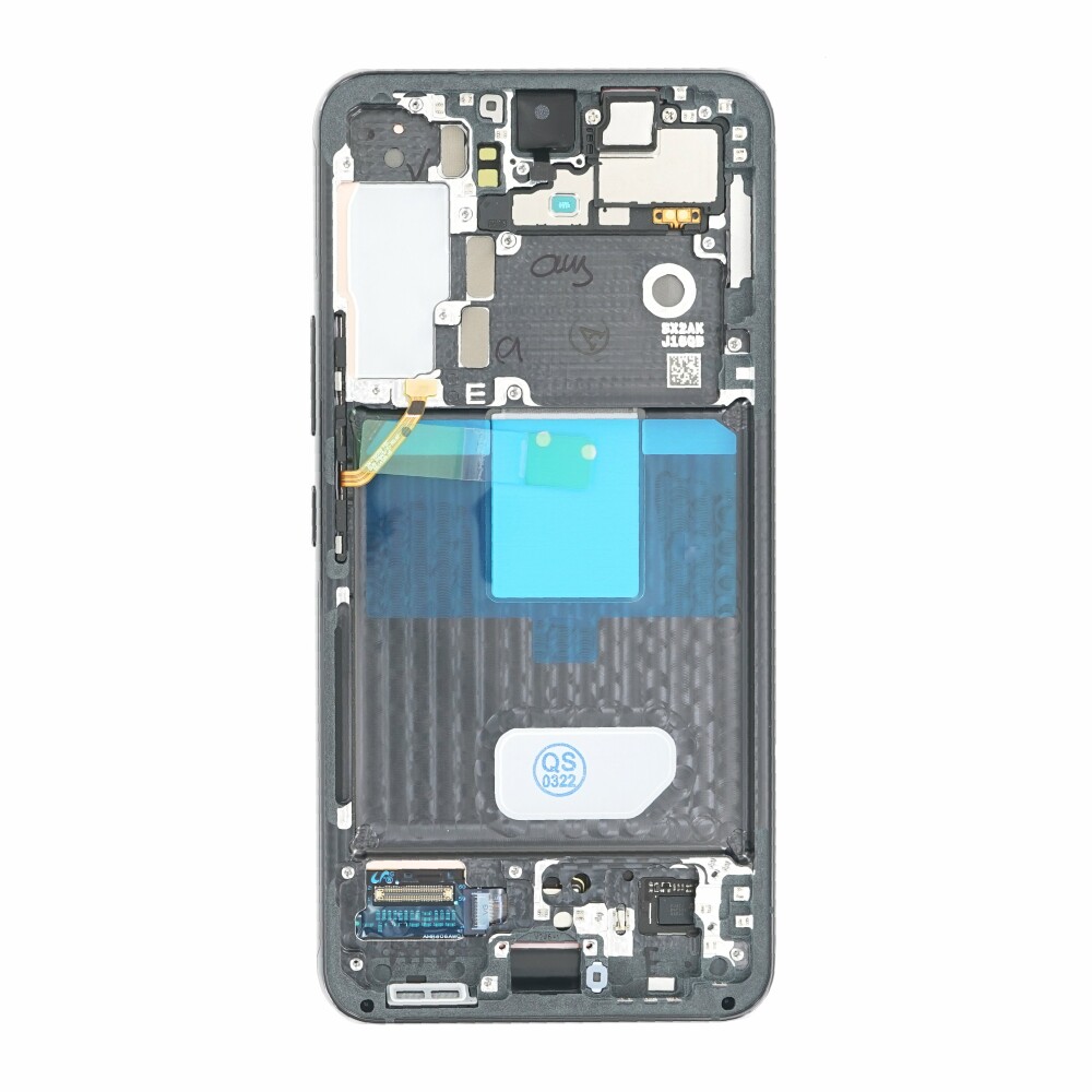 Samsung Displayeinheit + Rahmen für S901 Galaxy S22 schwarz GH82-27520A ...